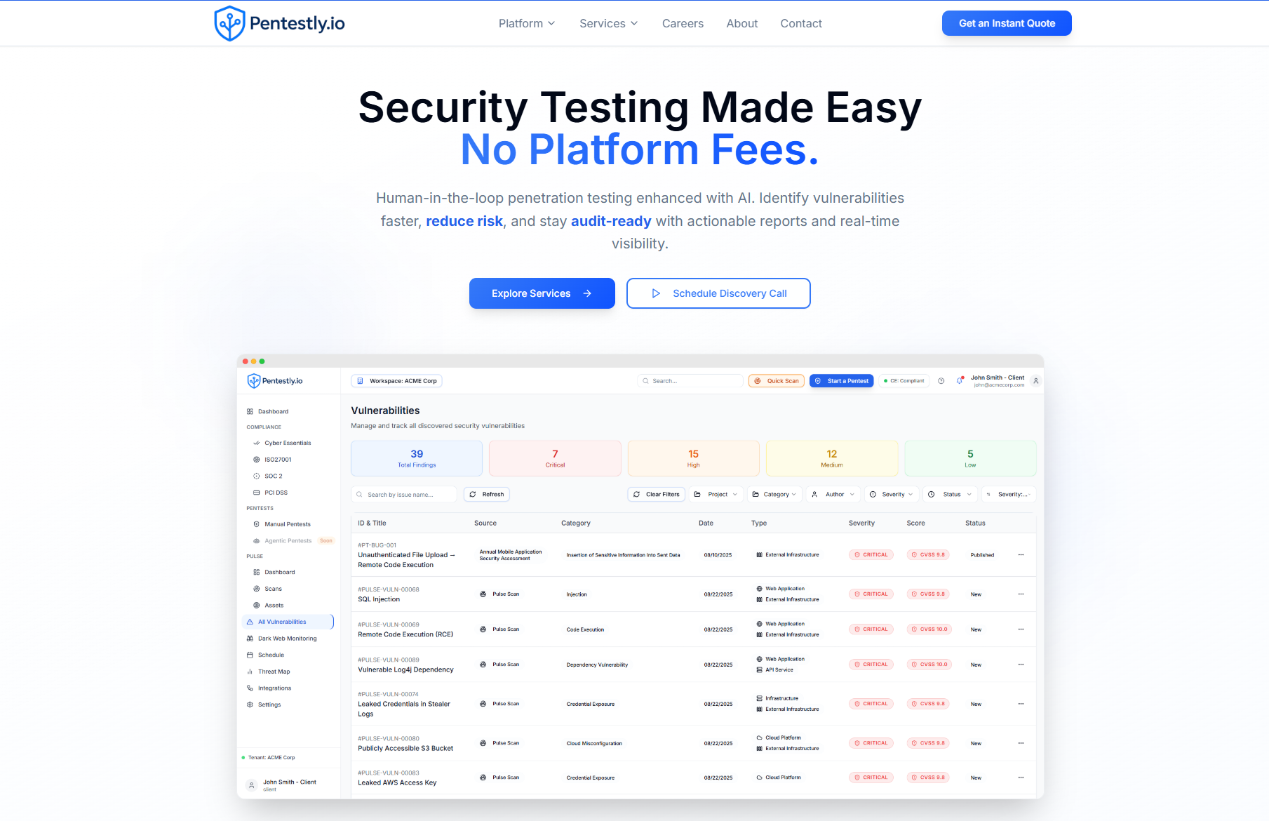 Pentestly.io | AI-Assisted Penetration Testing | No Platform Fees